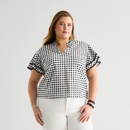 Click here for Liz Claiborne Womens Plus Blouse  5x  Black prices