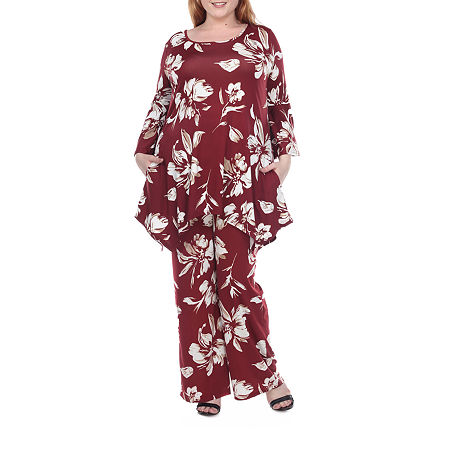 Click here for White Mark Plus Size Blanche Tunic Top - Red prices