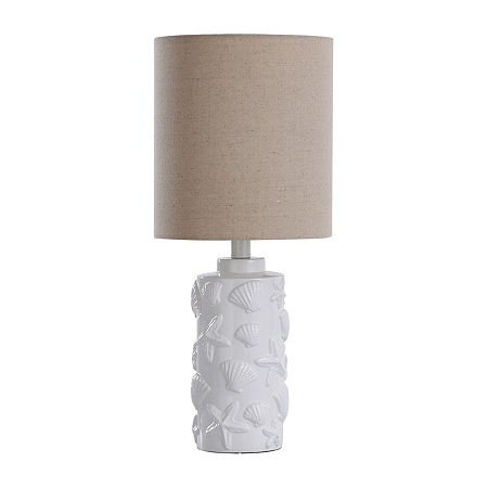 Click here for Stylecraft Seashell Motif 9 W White Table Lamp  On... prices
