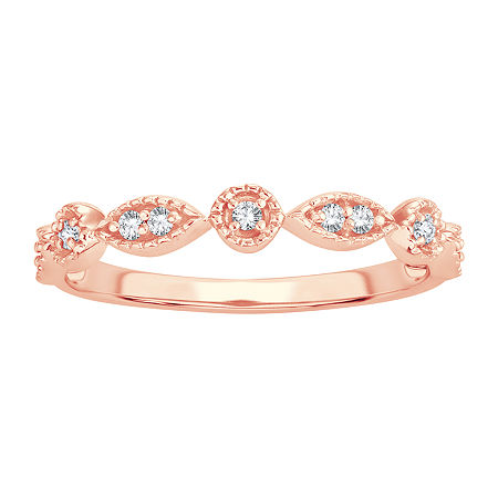 Click here for Womens 1/10 CT. T.W. Natural White Diamond 10K Ros... prices
