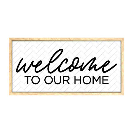 Click here for 12x24 Welcome To Our Home Wall Sign  One Size  Mul... prices