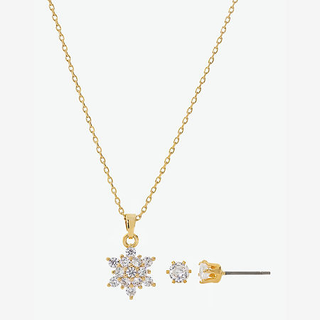 Click here for Sparkle Allure Womens Cubic Zirconia 14K Gold Over... prices