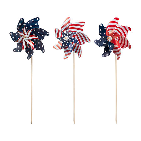 Click here for Glitzhome Flag Print Windmills 4th of July Yard Ar... prices
