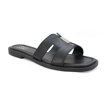 Click here for Yoki Womens Isabel Flat Sandals  8 Medium  Black prices