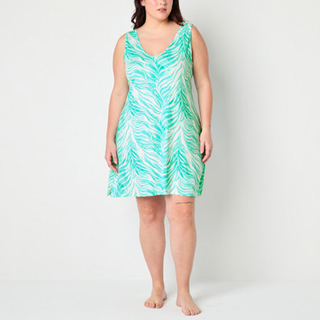 Click here for Ambrielle Womens V Neck Sleeveless Plus Nightshirt... prices