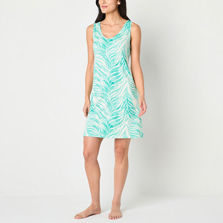 Click here for Ambrielle Womens Rib V Neck Sleeveless Nightshirt... prices