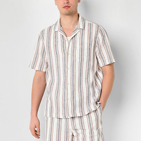 Click here for mutual weave Linen Blend Mens Short Sleeve Camp Sh... prices