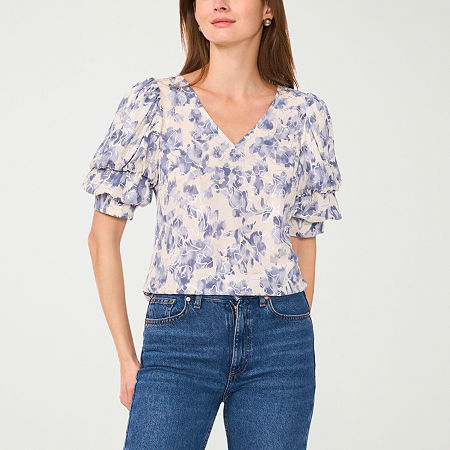 Click here for Sam And Jess Womens V Neck Short Sleeve Blouse  X-... prices