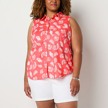 Click here for St. Johns Bay Womens Sleeveless Regular Fit Plus B... prices