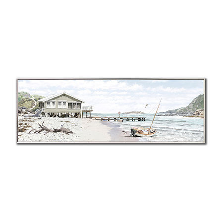 Click here for Streamline Art Shoreline Beach House Framed Canvas... prices