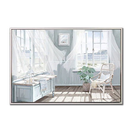 Click here for Streamline Art Breezy Seaside Interior Framed Canv... prices
