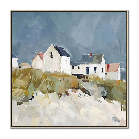 Click here for Streamline Art Seaside Cottages I Framed Canvas Ar... prices