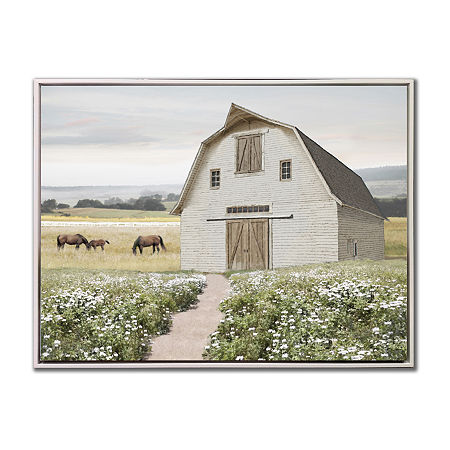 Click here for Streamline Art Flower Field Pathway Framed Canvas... prices