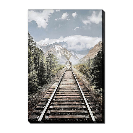 Click here for Streamline Art Mountain Tracks Canvas Art  One Siz... prices