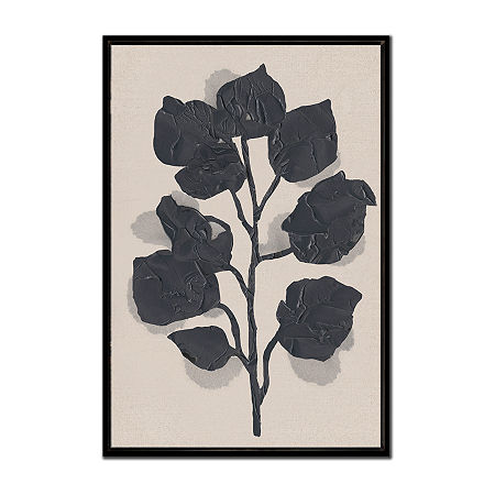 Click here for Streamline Art Black Rose Silhouette Ii Framed Can... prices