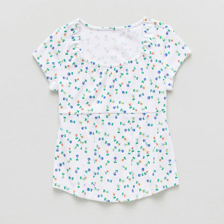 Click here for Thereabouts Little & Big Kid Girls U Neck Short Sl... prices