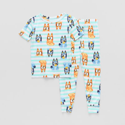Toddler Boys Bluey Crew Neck Short Sleeve 2-pc. Pajama Sets, Color ...