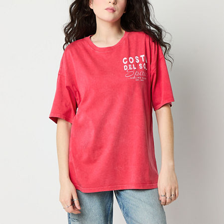 Click here for Arizona Womens Crew Neck Short Sleeve Oversized Ju... prices