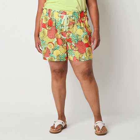 Click here for St. Johns Bay Womens Plus Pull-On Short  3x  Multi... prices
