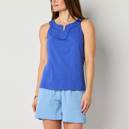 Click here for St. Johns Bay Womens Halter Neck Sleeveless Blouse... prices