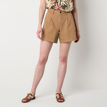 Click here for Liz Claiborne Womens Mid Rise Pleated Short  6  Be... prices