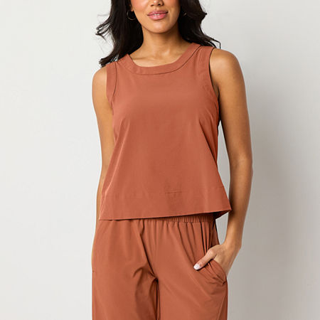 Click here for Stylus Womens Round Neck Sleeveless Shell  Medium... prices