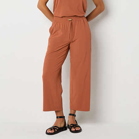 Click here for Stylus Womens Wide Leg Mid Rise Cropped Pant  Larg... prices