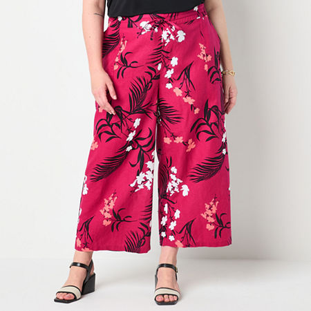 Click here for Liz Claiborne Womens Plus Wide Leg Mid Rise Pull-O... prices