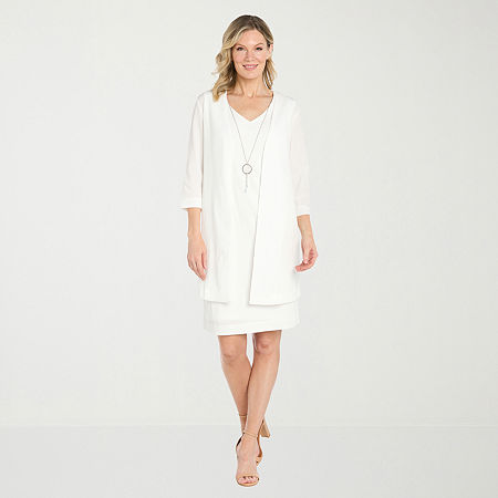 Click here for R & M Richards Womens Jacket Dress With Removable... prices