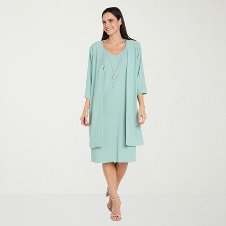 Click here for R & M Richards Womens Jacket Dress With Removable... prices