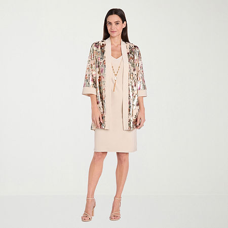 Click here for R & M Richards Womens Floral Jacket Dress  6  Beig... prices
