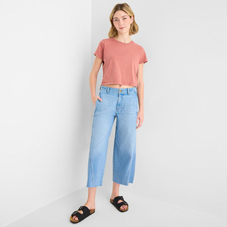 Click here for a.n.a Womens - Tall High Rise Frayed Hem Cropped J... prices