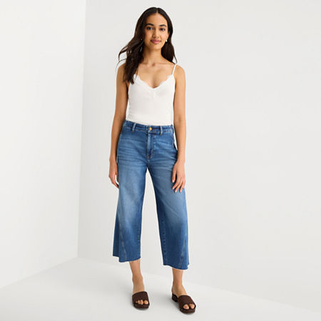 Click here for a.n.a Womens High Rise Cropped Jean  6 Petite  Blu... prices