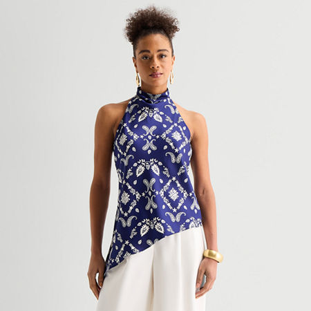 Click here for Worthington Womens Sleeveless Mock Neck Top  Mediu... prices