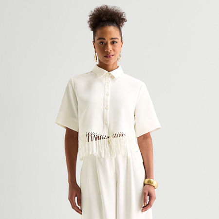 Click here for Worthington Womens Cuffed Short Sleeve Regular Fit... prices