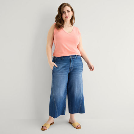 Click here for a.n.a Womens - Plus High Rise Cropped Jean  24w  B... prices