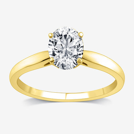 Click here for 1 CT. Lab-Grown (G / SI2) Diamond Oval Solitaire E... prices