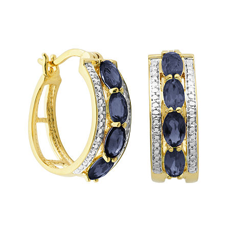Click here for Sparkle Allure Womens Blue Sapphire 18K Gold Over... prices