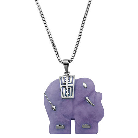 Click here for Elephant Womens Genuine Purple Jade Sterling Silve... prices