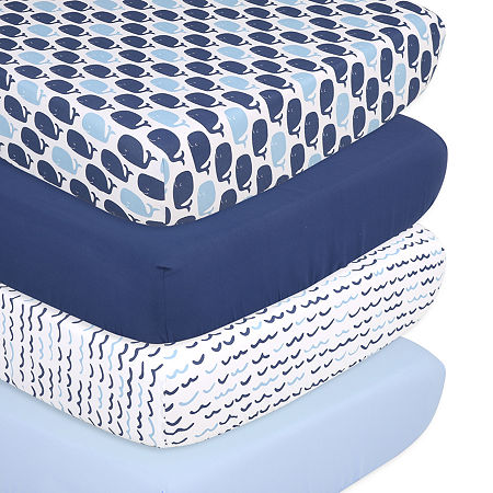 Click here for The Peanutshell Nautical 4-pc. Crib Sheet  One Siz... prices