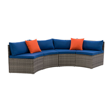 Click here for Parksville Patio Curved Sectional  One Size  Blue prices