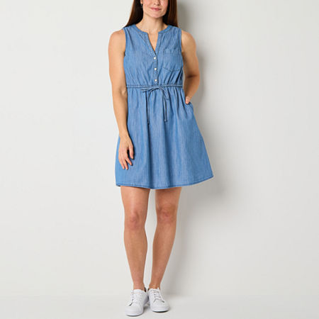 Click here for St. Johns Bay Womens Sleeveless Shift Dress Tall... prices