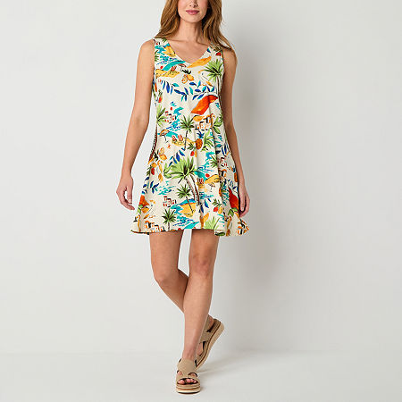Click here for St. Johns Bay Womens Sleeveless Midi Swing Dresses... prices