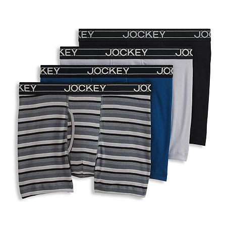 Click here for Jockey Lightweight Cotton Blend Mens 4 Pack Boxer... prices