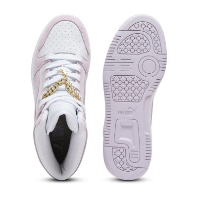 PUMA Rebound Layup Spring Bling Womens Basketball Shoes, Color: White ...