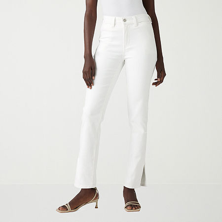 Levis Womens High-Rise Tailored 724 Straight-Leg Jeans - Simply White