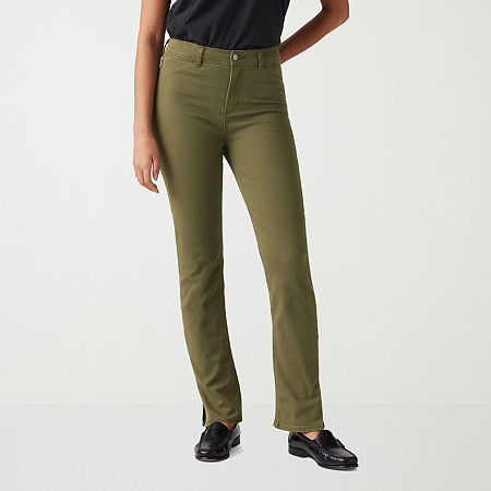 Levis Womens High-Rise Tailored 724 Straight-Leg Jeans - Ivy Green