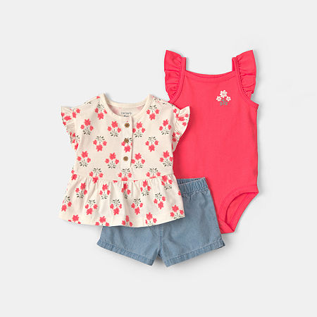 Click here for Carters Baby Girls 3-pc. Short Set  24 Months  Ora... prices