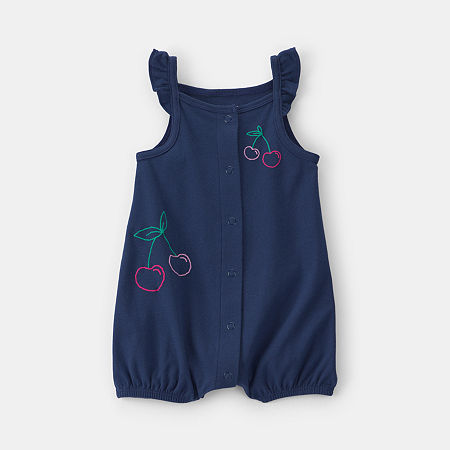 Click here for Carters Baby Girls Sleeveless Romper  Newborn  Blu... prices