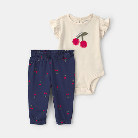 Click here for Carters Baby Girls 2-pc. Pant Set  6 Months  White prices
